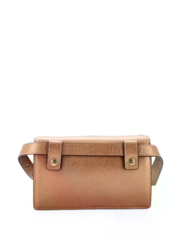 Dior Saddle Rectangular Leather Belt Bag - Brown