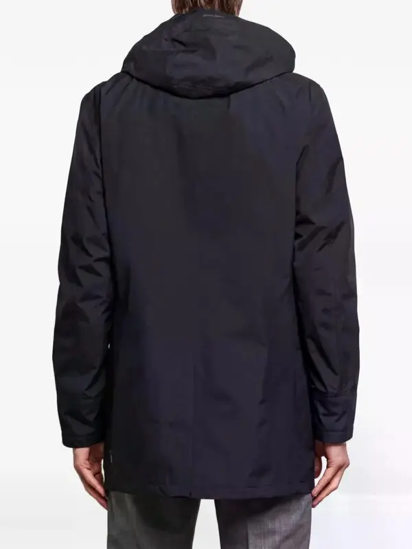 Herno Hooded Concealed-fastening Coat