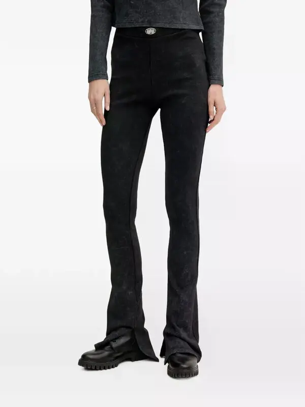 Alpha Industries World Slit-hem Flared Trousers - Black