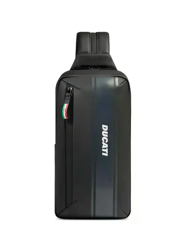 PIQUADRO Ducati Logo Print Backpack - Black