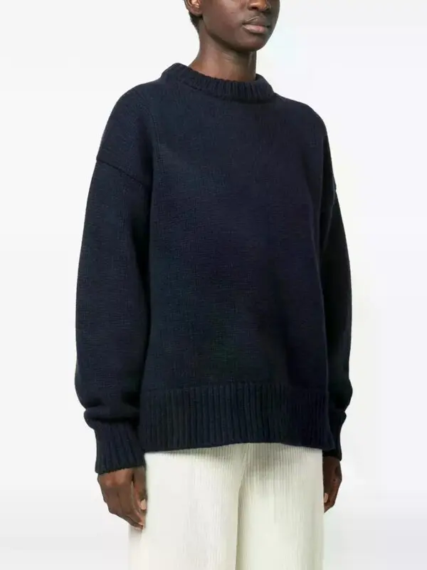 THE ROW Ophelia Oversized Wool Cashmere Crewneck Sweater