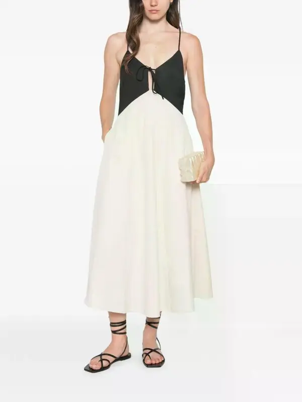 Sea Angelina V-neck Midi Dress - Neutrals