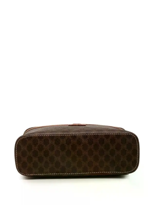 Celine Macadam Coated Canvas Vanity Bag - Brown
