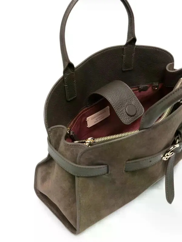 COCCINELLE Suede Shoulder Bag - Brown