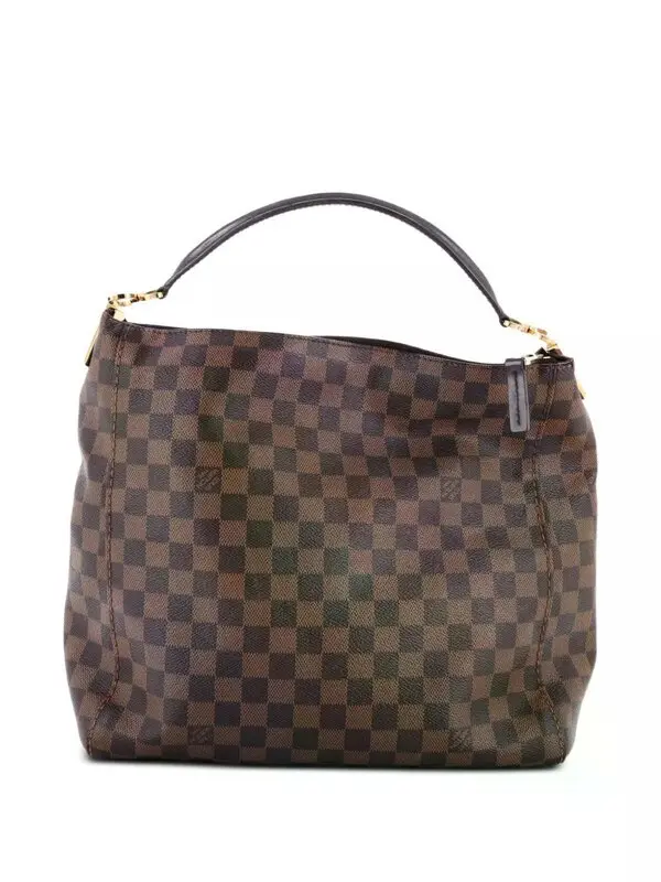 LOUIS VUITTON Portobello Handbag Damier Pm Hobo Bag - Brown