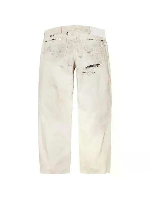 Supreme Mm6 Maison Margiela Distressed Loose-fit Jeans