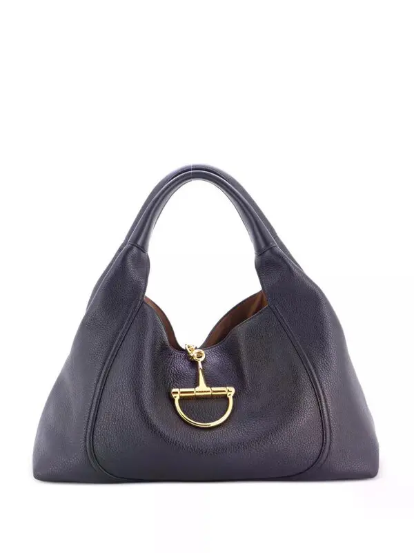 Gucci Softbit Leather Maxi Hobo Bag - Black