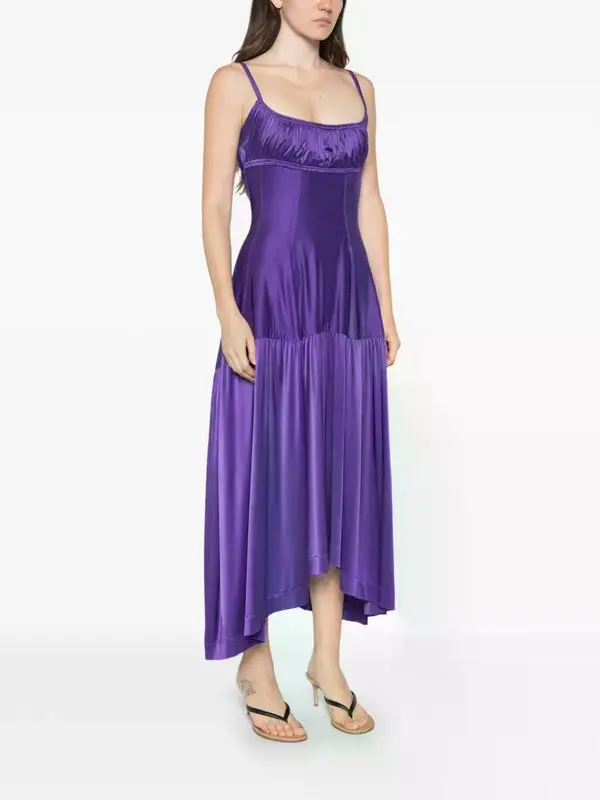 Rabanne Ruched Bodice Asymmetric Hem Dress