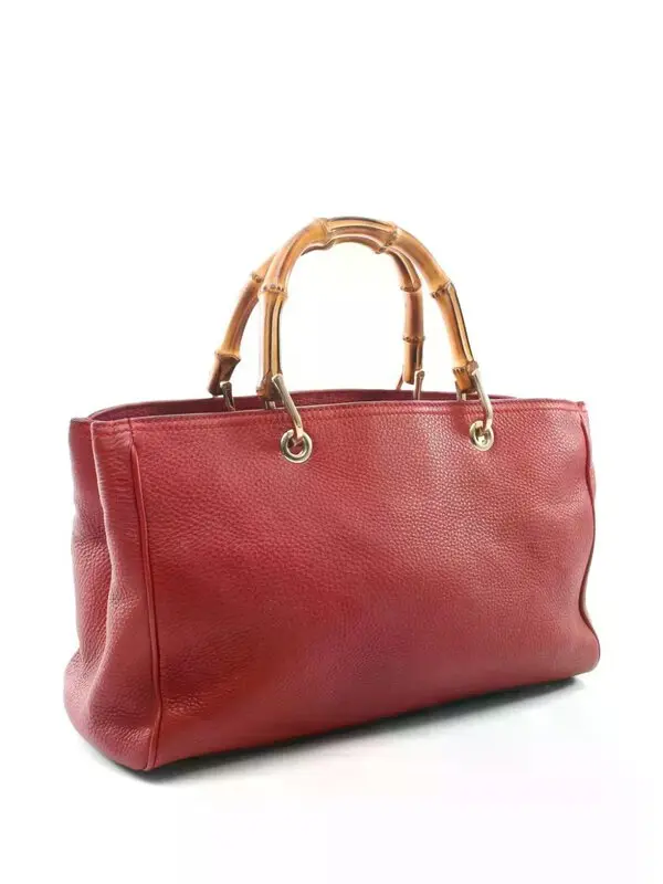 Gucci Bamboo Shopper Tote Bag - Red