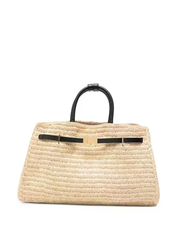 DEMELLIER Hudson Woven Tote Bag - Neutrals