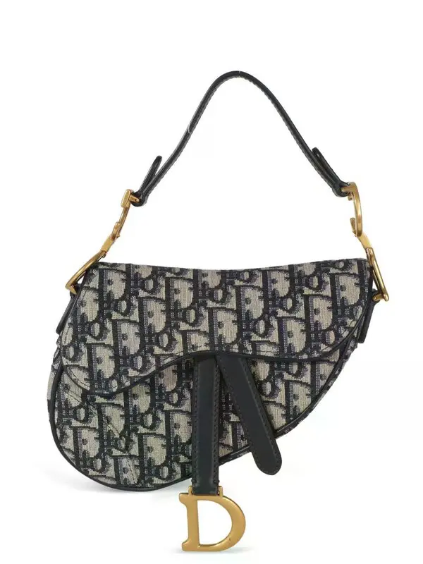 Dior 2021 Mini Oblique Saddle Handbag - Blue
