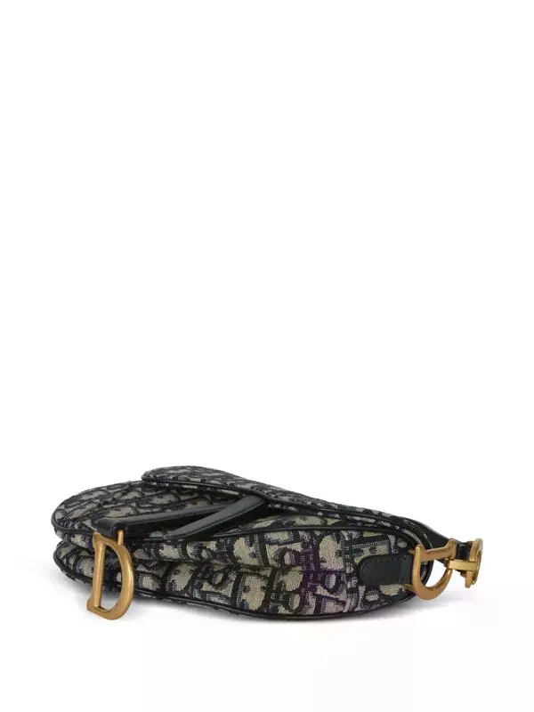 Dior 2021 Mini Oblique Saddle Handbag - Blue