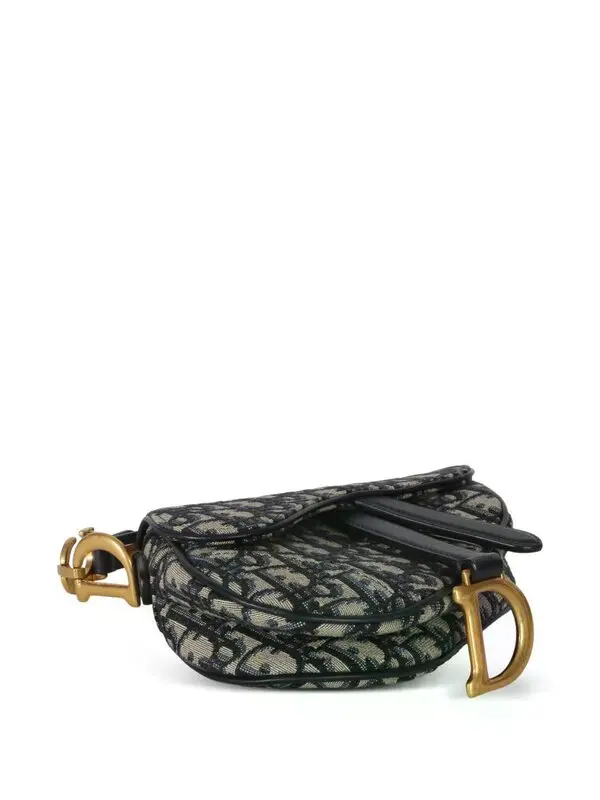 Dior 2021 Mini Oblique Saddle Handbag - Blue