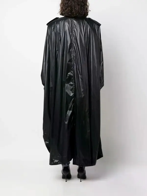 Saint Laurent Oversized Trench Coat With Shoulder Pads