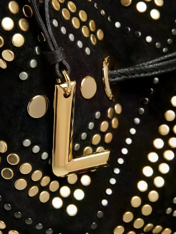 LANCEL Medium Premier Flirt Studded Bucket Bag - Black