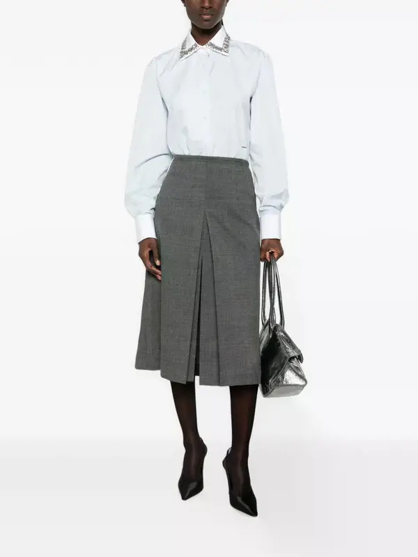 Prada Crystal-embellished Poplin Shirt