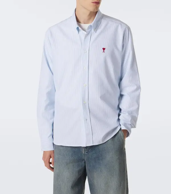 AMI Paris De Cour Striped Cotton Shirt