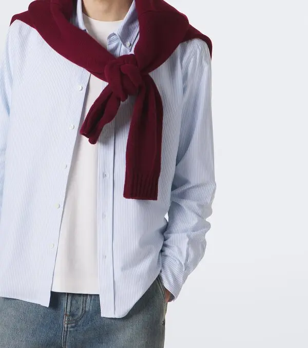 AMI Paris De Cour Striped Cotton Shirt