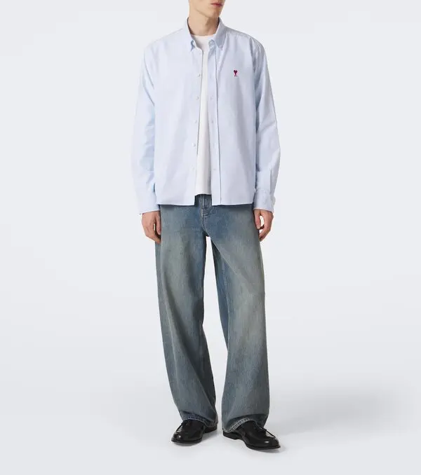 AMI Paris De Cour Striped Cotton Shirt