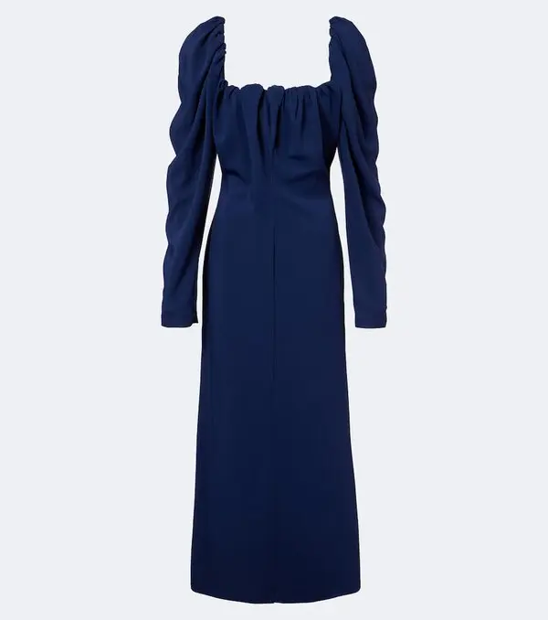 VIVIENNE WESTWOOD Gathered Crepe De Chine Gown - Blue