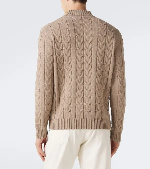 SLOWEAR Cable-knit Virgin Wool Sweater