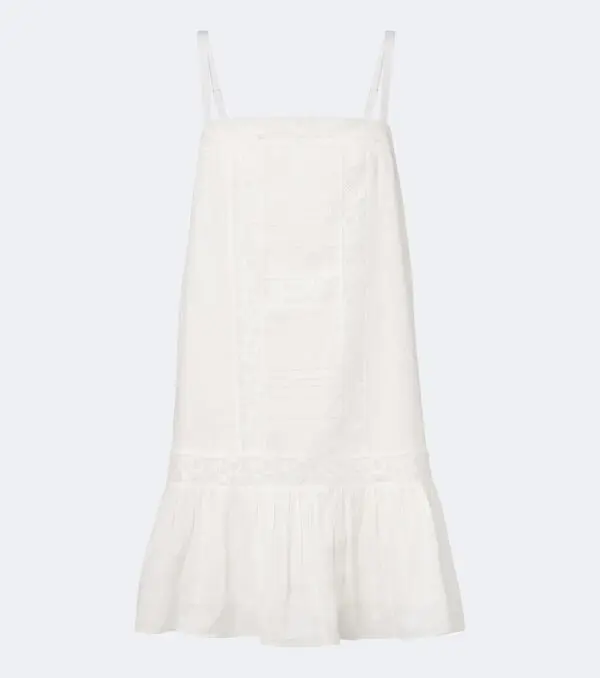 Veronica Beard Naderah Ramie Minidress - White