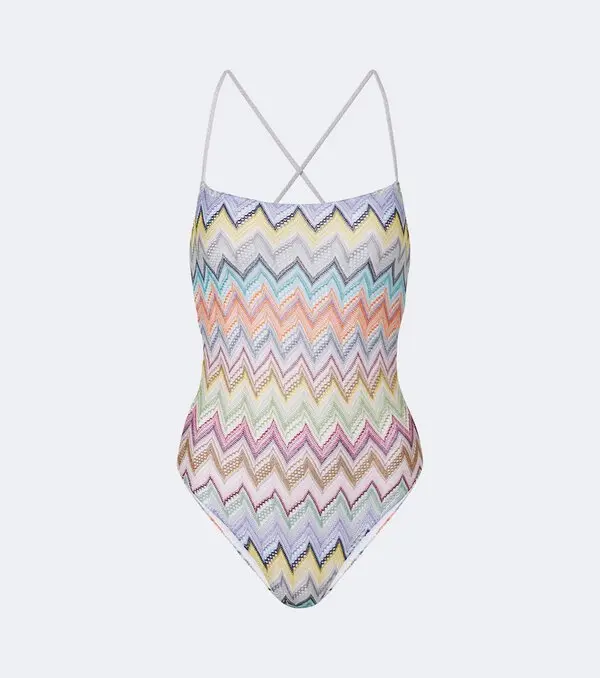 Missoni Zigzag Lame One-piece Swimsuit - Multicoloured