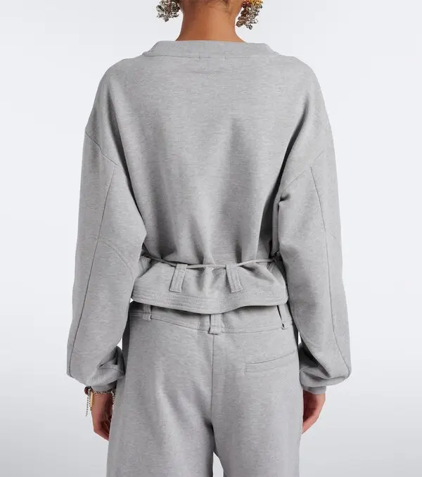 Dries Van Noten Cotton Jersey Sweatshirt - Grey