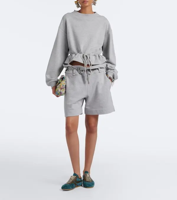 Dries Van Noten Cotton Jersey Sweatshirt - Grey