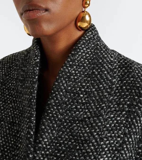 MARANT ETOILE Textured Tweed Jacket - Black