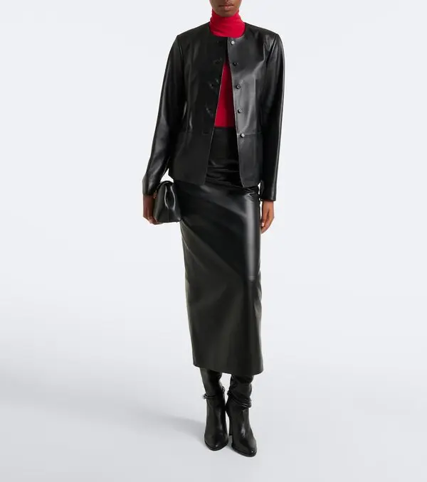 Loulou De Saison Adea Leather Jacket - Black