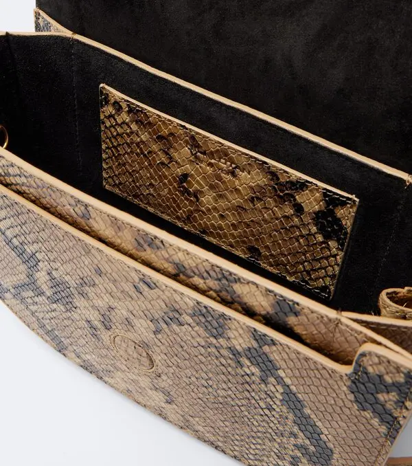 NILI LOTAN Francoise Snake-effect Leather Crossbody Bag