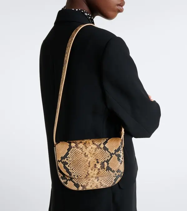 NILI LOTAN Francoise Snake-effect Leather Crossbody Bag