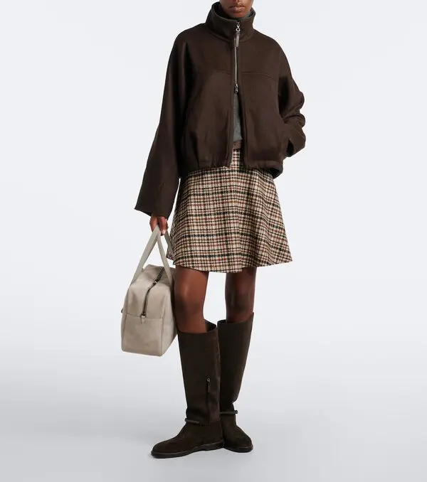 Brunello Cucinelli Suede Shoulder Bag