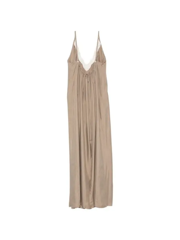 ALYSI Silk Lace-trim Dress
