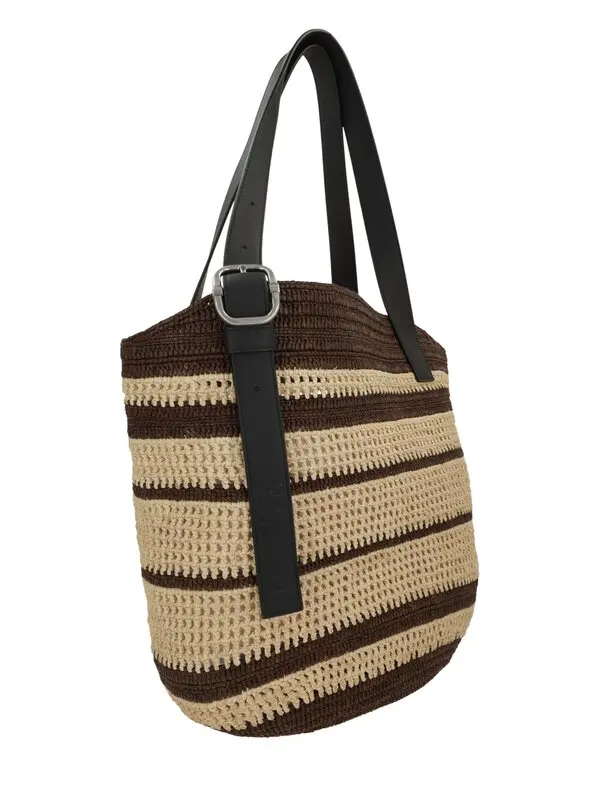 Loewe Loop Rafia Basket Bag