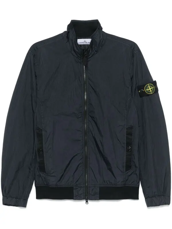 Stone Island Logo Nylon Blouson Jacket - Blue