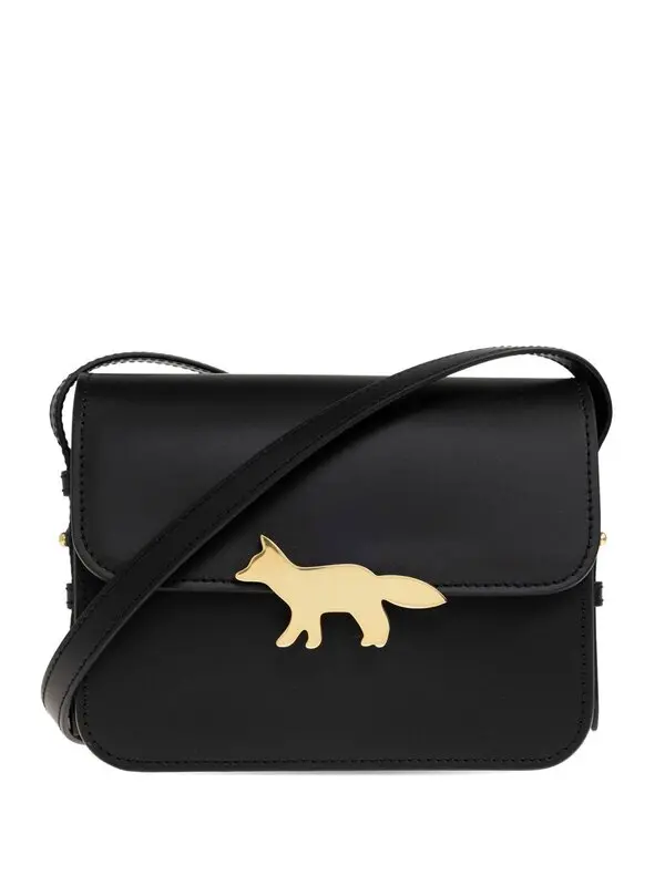 Maison Kitsuné Edie Leather Crossbody Bag - Black