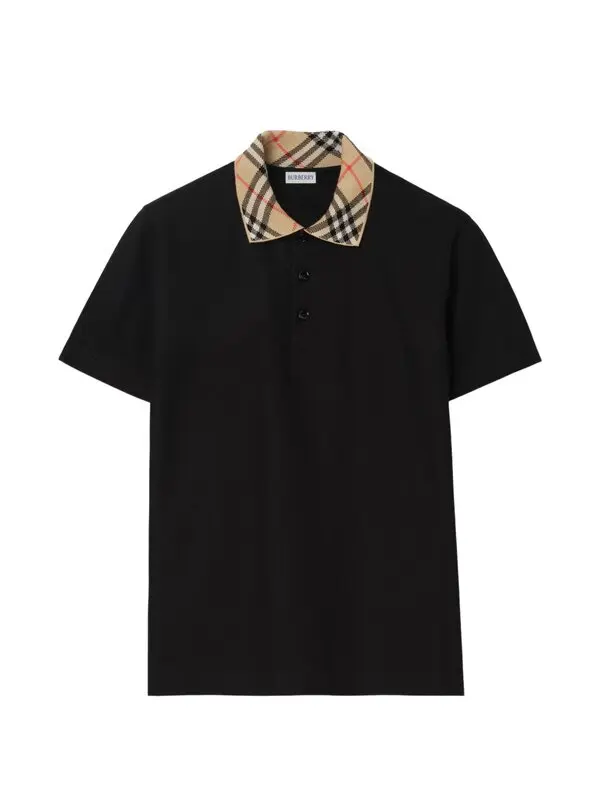 Burberry Pique Polo Shirt - Black