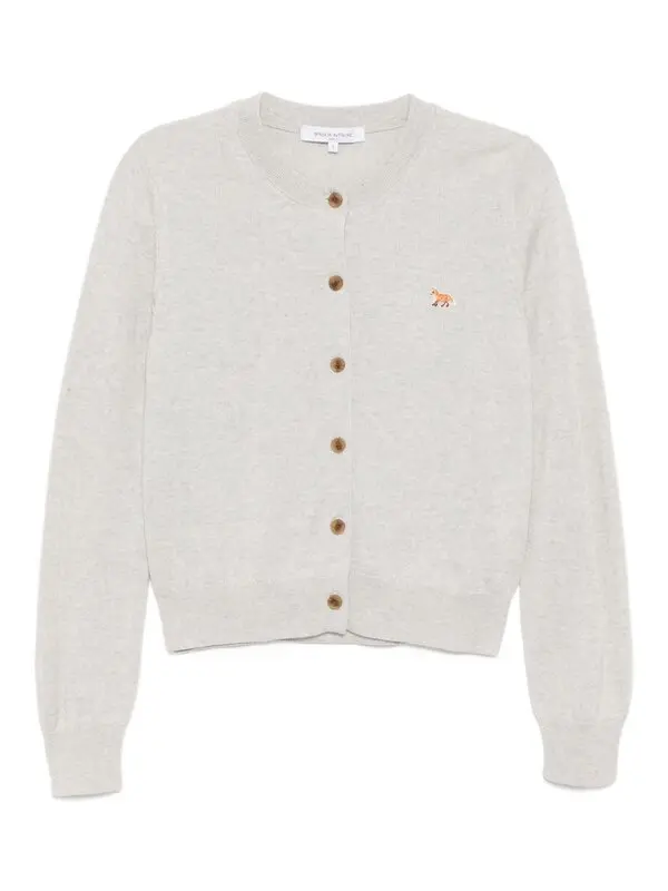Maison Kitsuné Baby Fox Wool Cardigan - Grey