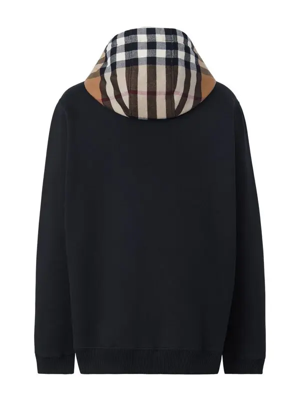 Burberry Checked Cotton Hoodie