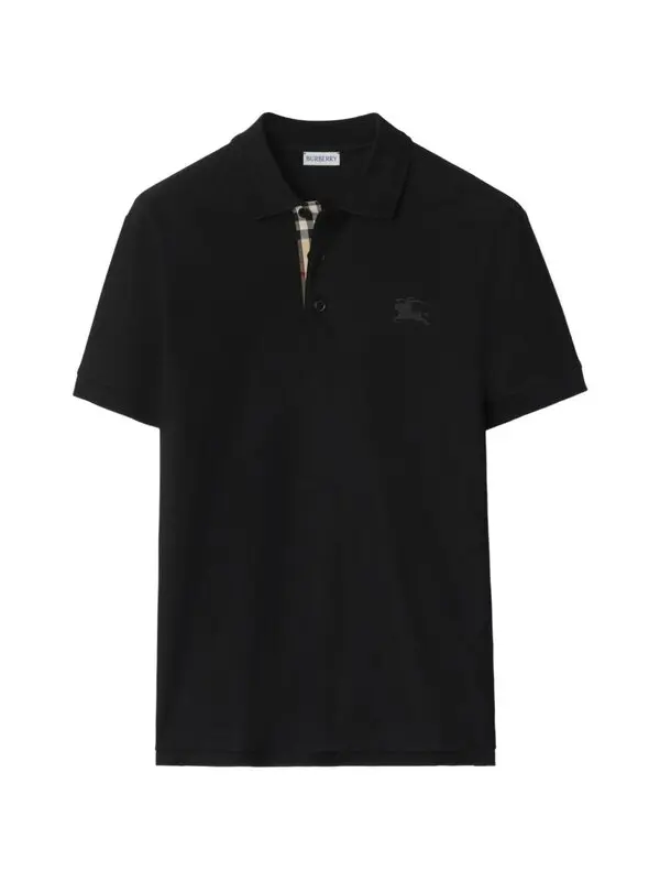 Burberry Eddie Cotton Polo Shirt - Black