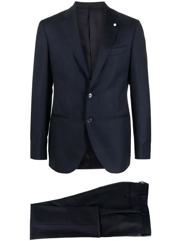 LUIGI BIANCHI Wool Suit - Blue