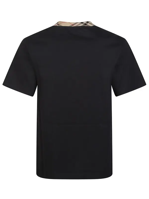 Burberry Checked Collar T-shirt