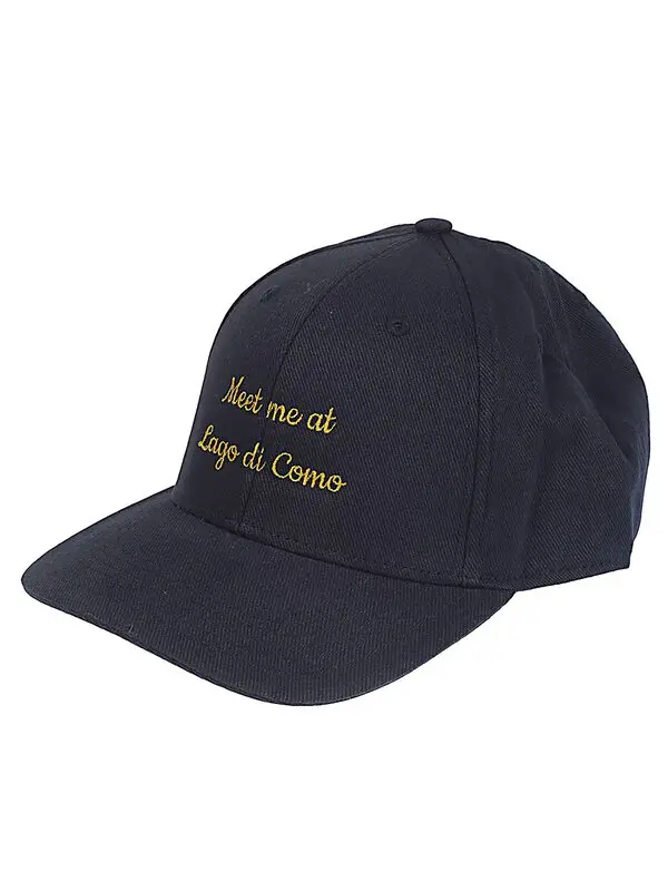 TESSABIT PRIVATE LABEL Meet Me At Lago Di Como Baseball Cap - Blue