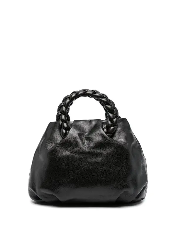Hereu Bombon Medium Leather Handbag - Black