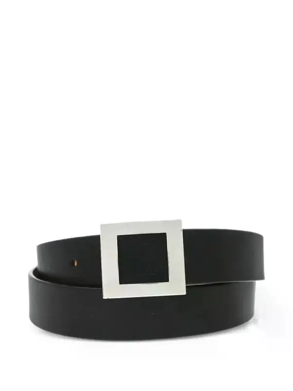 LOUIS VUITTON 2004 Square Buckle Leather Belt - Black