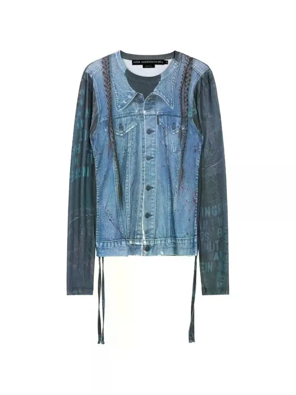 Andersson Bell Trompe L'oeil Long-sleeve T-shirt - Blue