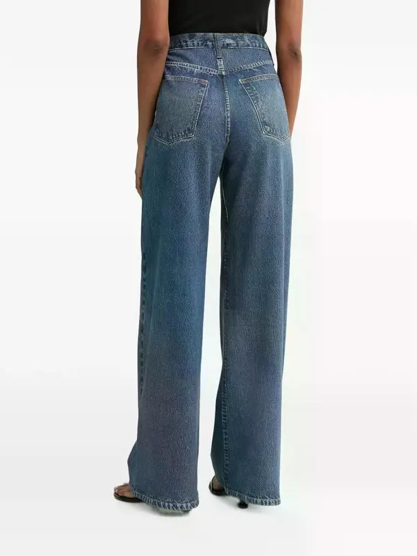 Rag & Bone High-waist Wide-leg Jeans - Blue