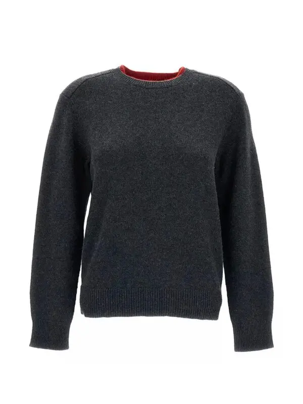 Loulou De Saison Otis Ribbed-trim Cashmere Sweater - Grey